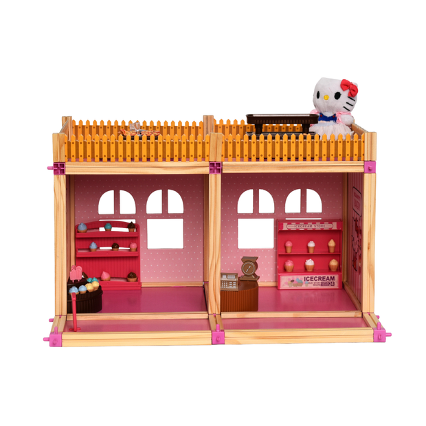 Bakery Playset - Build & Play Wooden Bakery Dollhouse – Tak Tak Toys